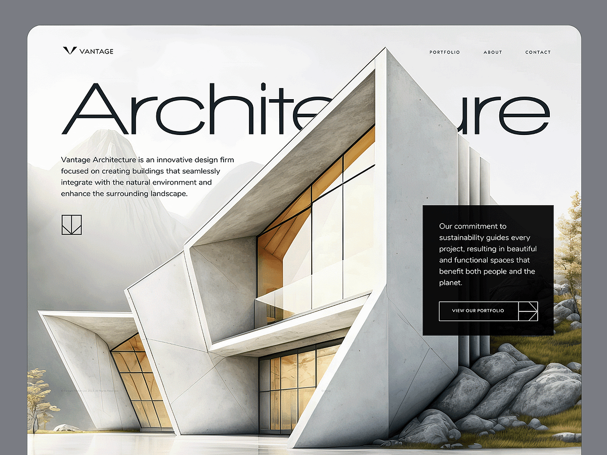 Architecture Website Concept by Panthera Designs on Dribbble