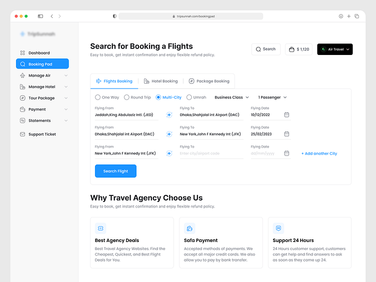 Booking Search Pad - B2B Booking Platform by Kazi Mahbub for Sadax ...