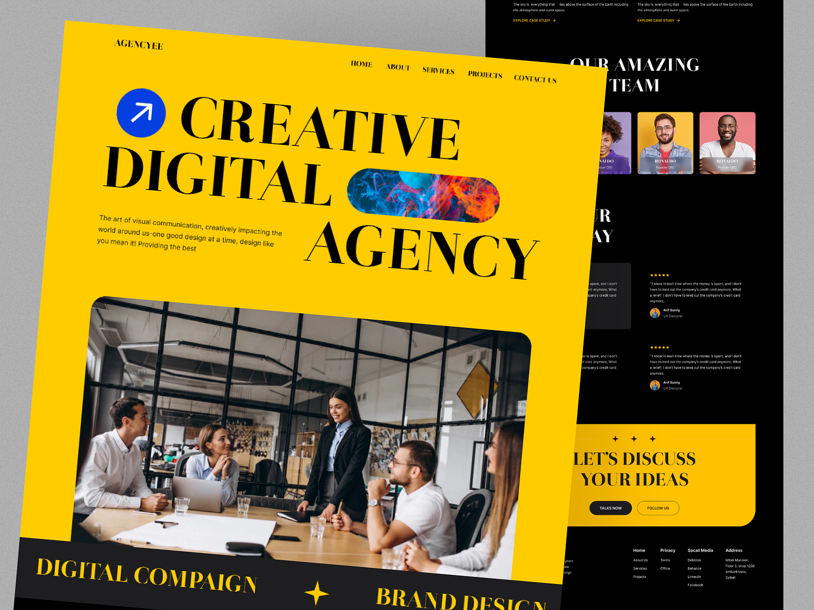 Creative Agency Home Page by Foysal for PageX on Dribbble