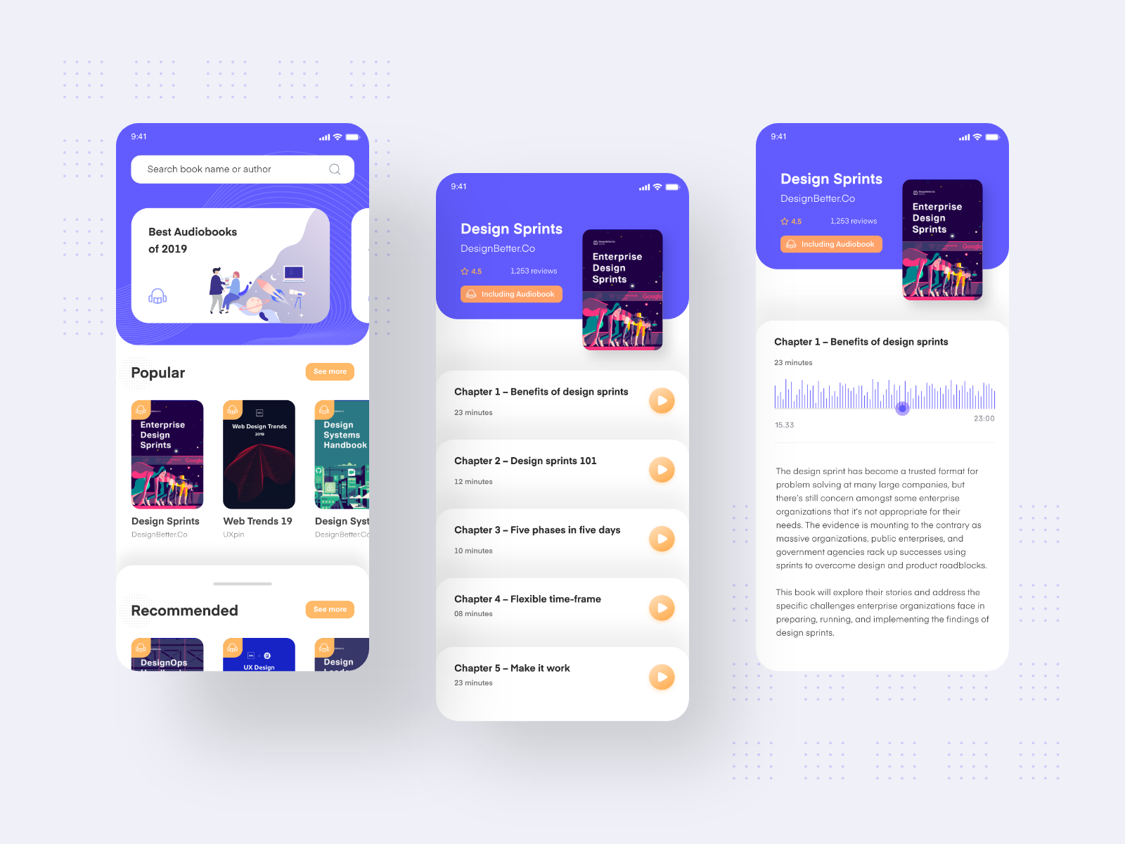 Audio Book App UI screen by IngeniousPixel on Dribbble