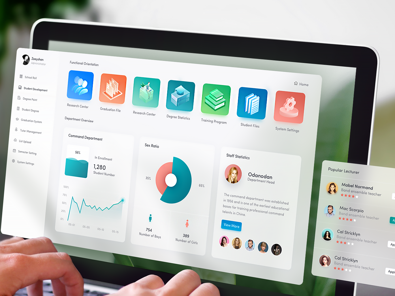 College Student Management System by Zoeyshen on Dribbble