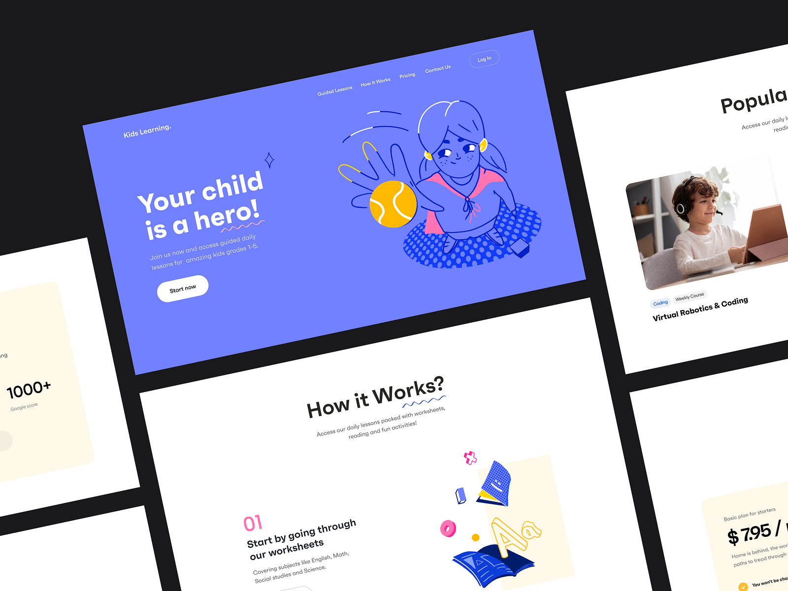 Kids Learning - Website design for children's online courses by ...