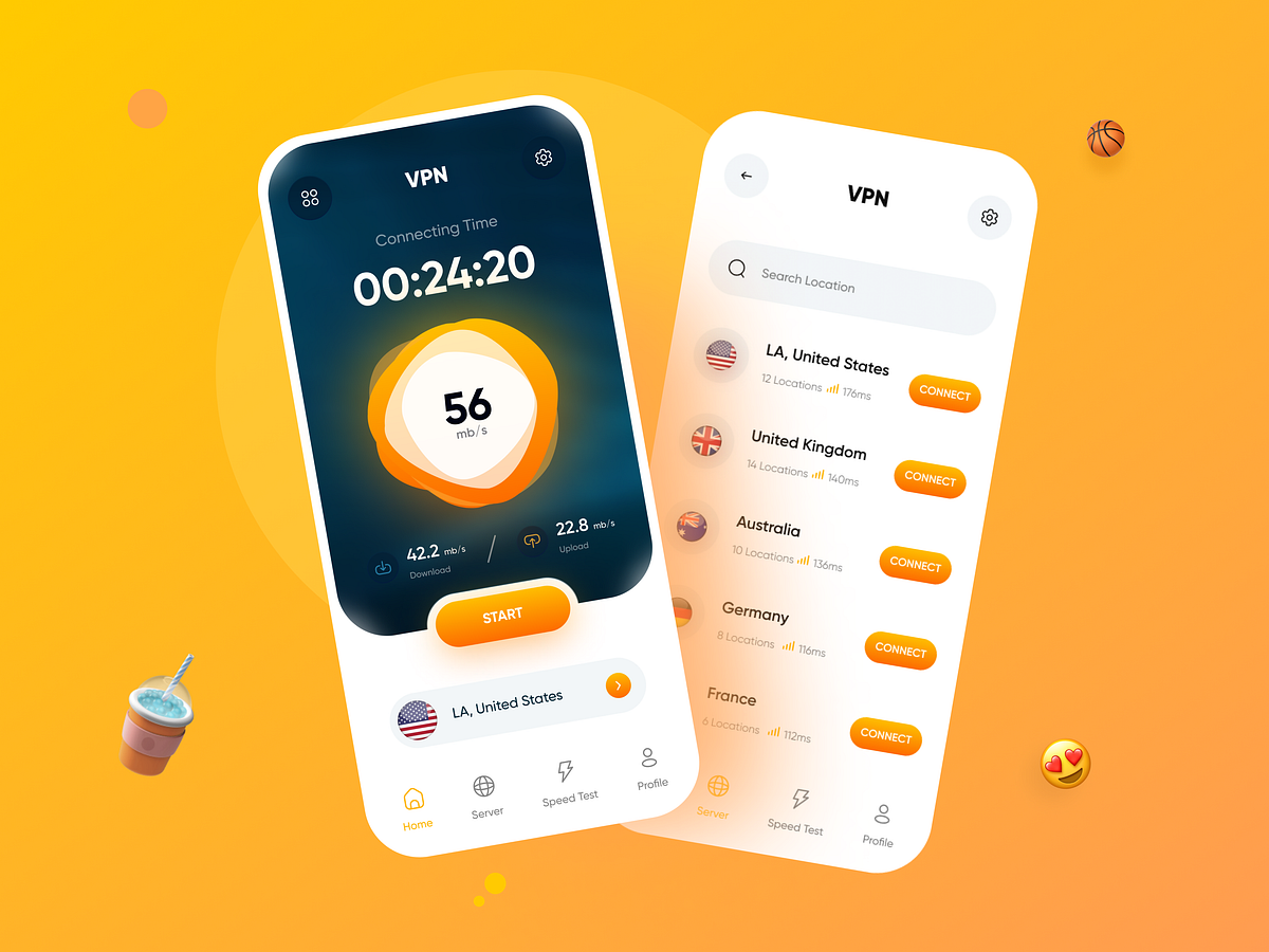 Vpn UI designs, themes, templates and downloadable graphic elements on ...