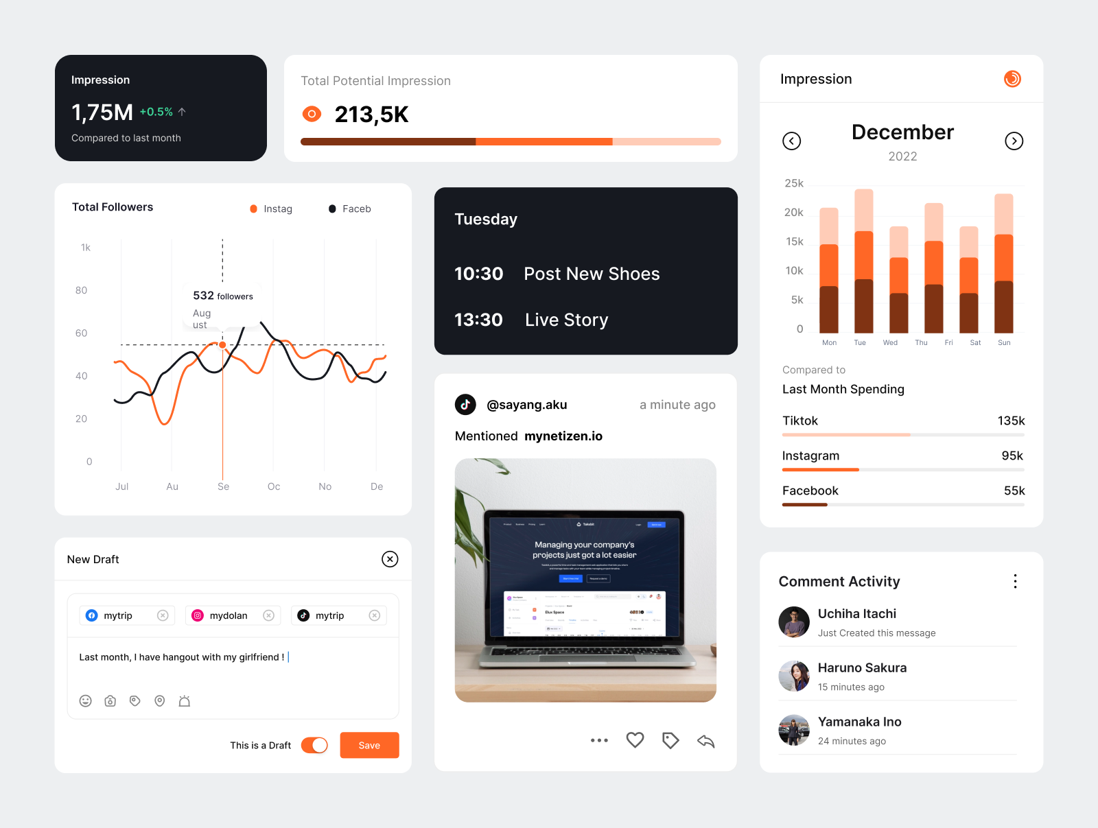 Netizen.io - Social Media Management Landing Page by Zaim Maulana for ...