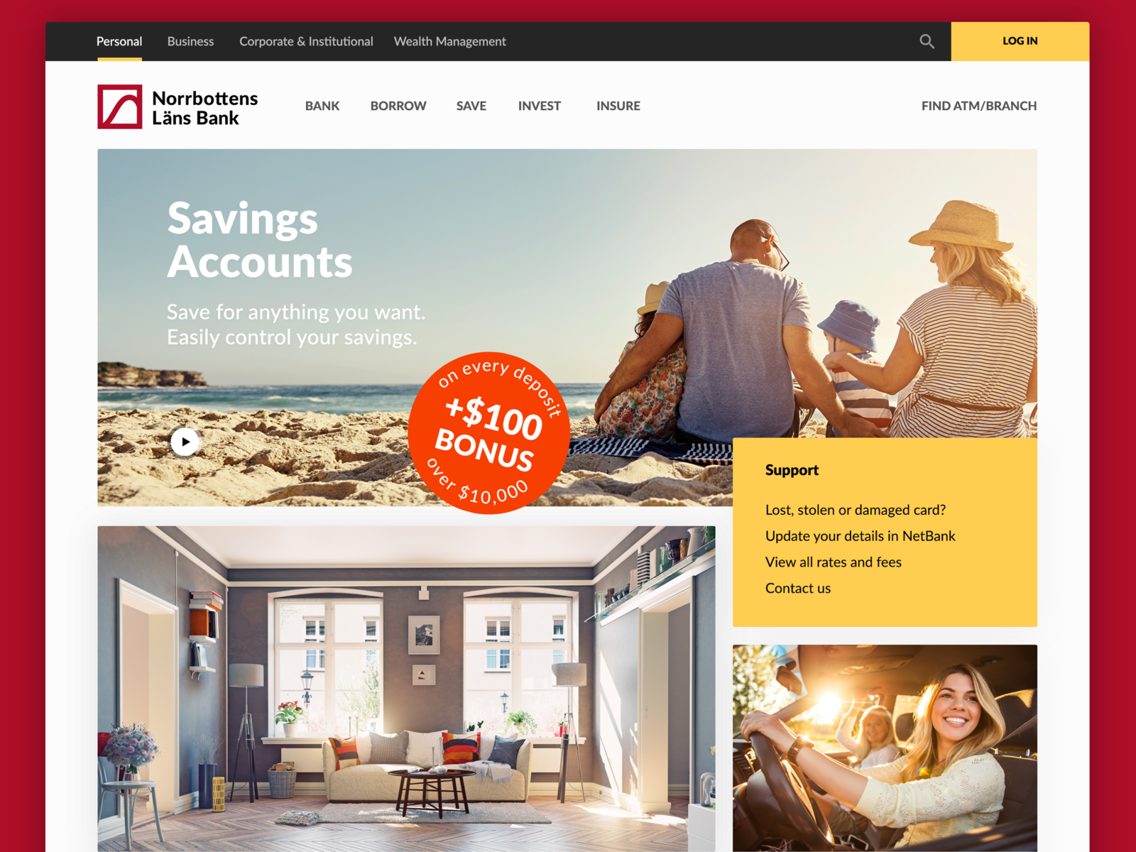 Bank Website Homepage Design by Tim Strebkov on Dribbble