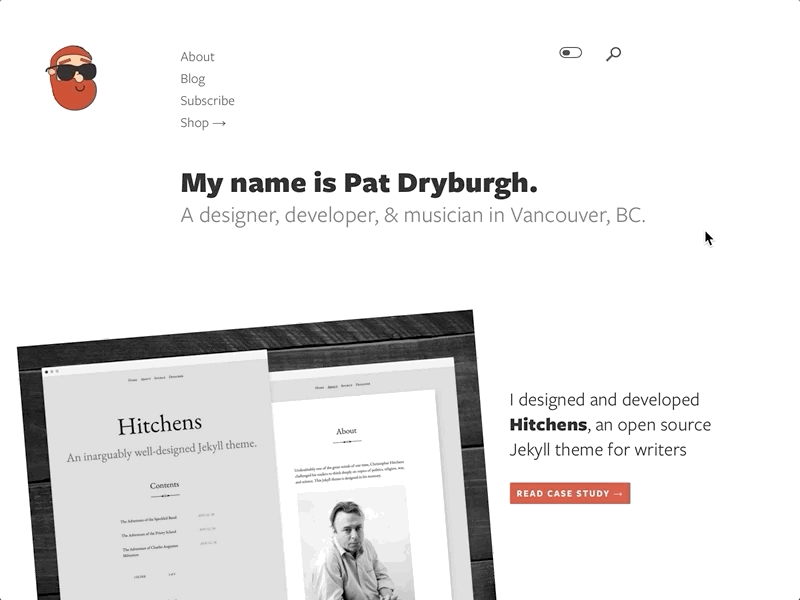 Animated Portfolio Scrolling by Pat Dryburgh on Dribbble