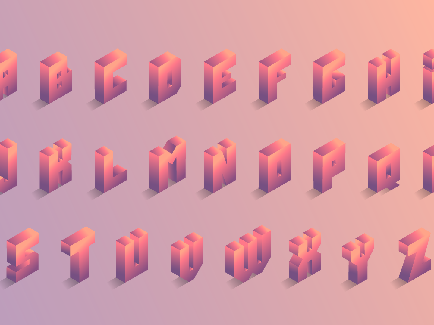 Dribbble - illustratorisometricletters.png by Kateryna Grozian