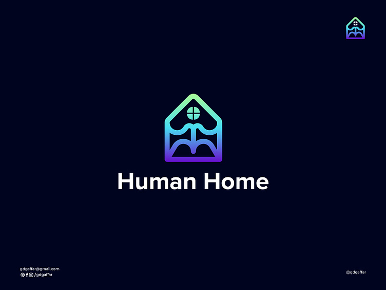 Human Home Logo Design by Abdul Gaffar on Dribbble