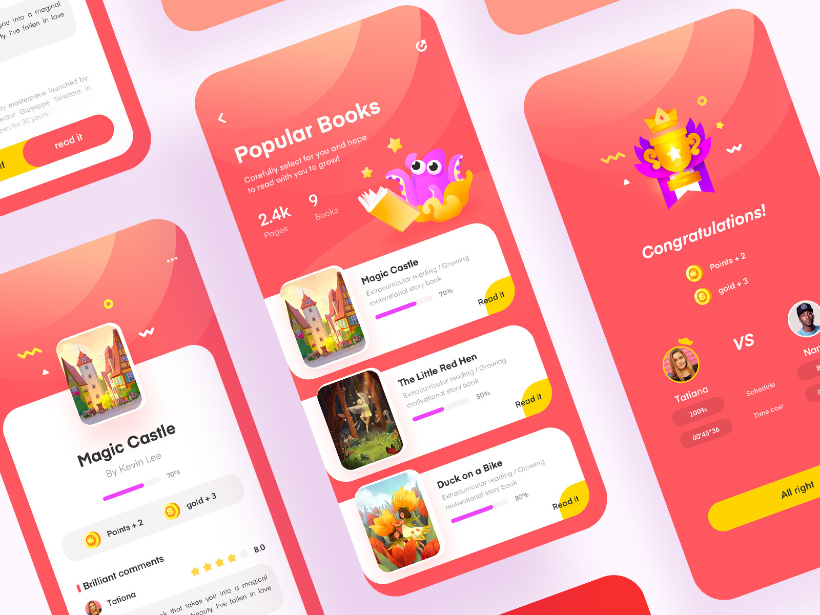 Reading Game App by Lemon C for BestDream on Dribbble