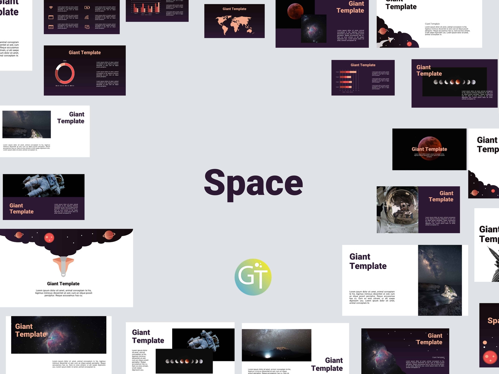 free download space powerpoint template by Giant Template on Dribbble