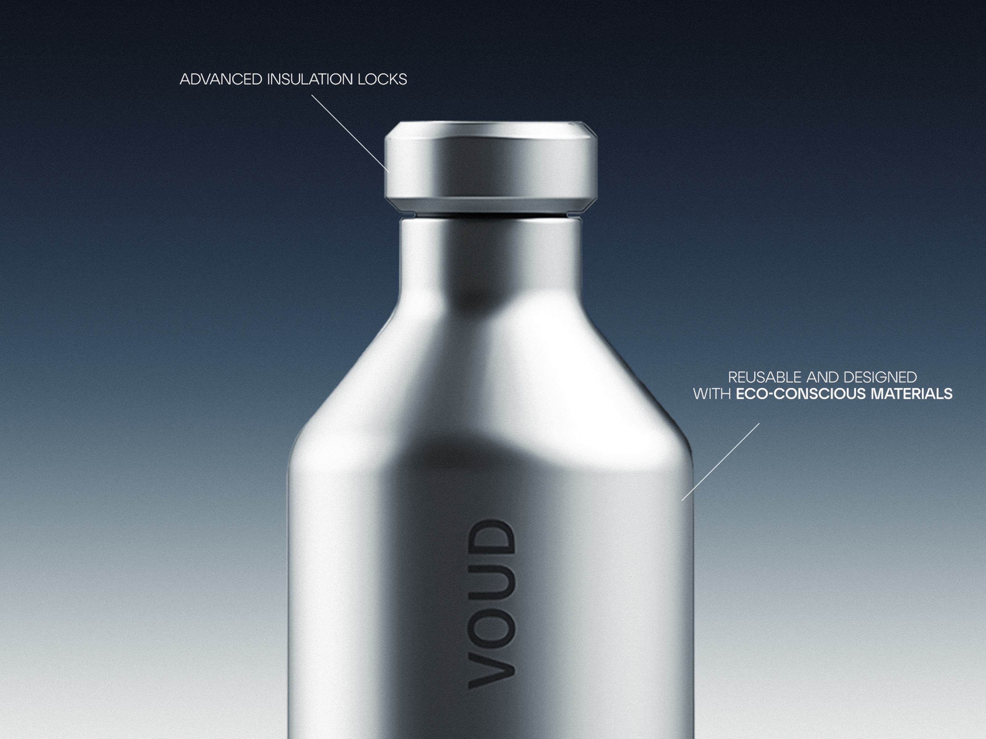 VOUD - 3D Realistic Render Bottle Functional Product Design by LAIN 3D ...