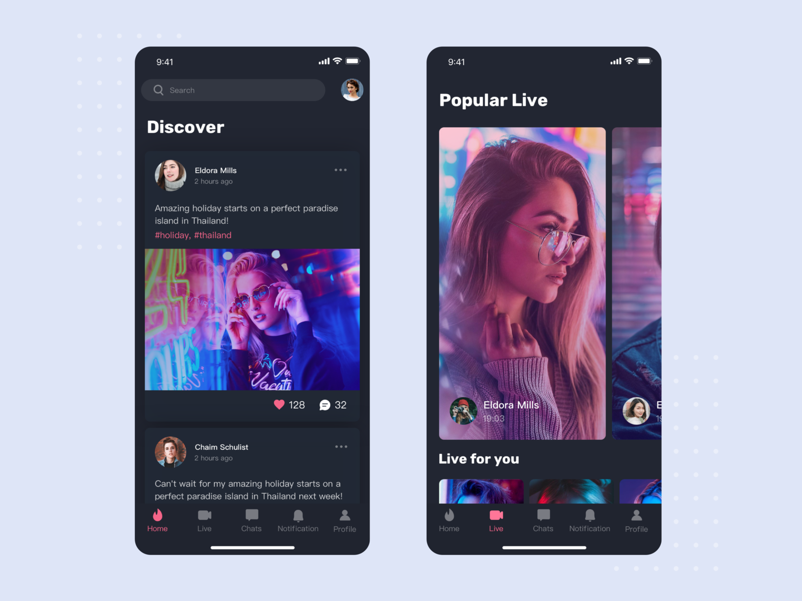 Social App design-1 by Waylon on Dribbble