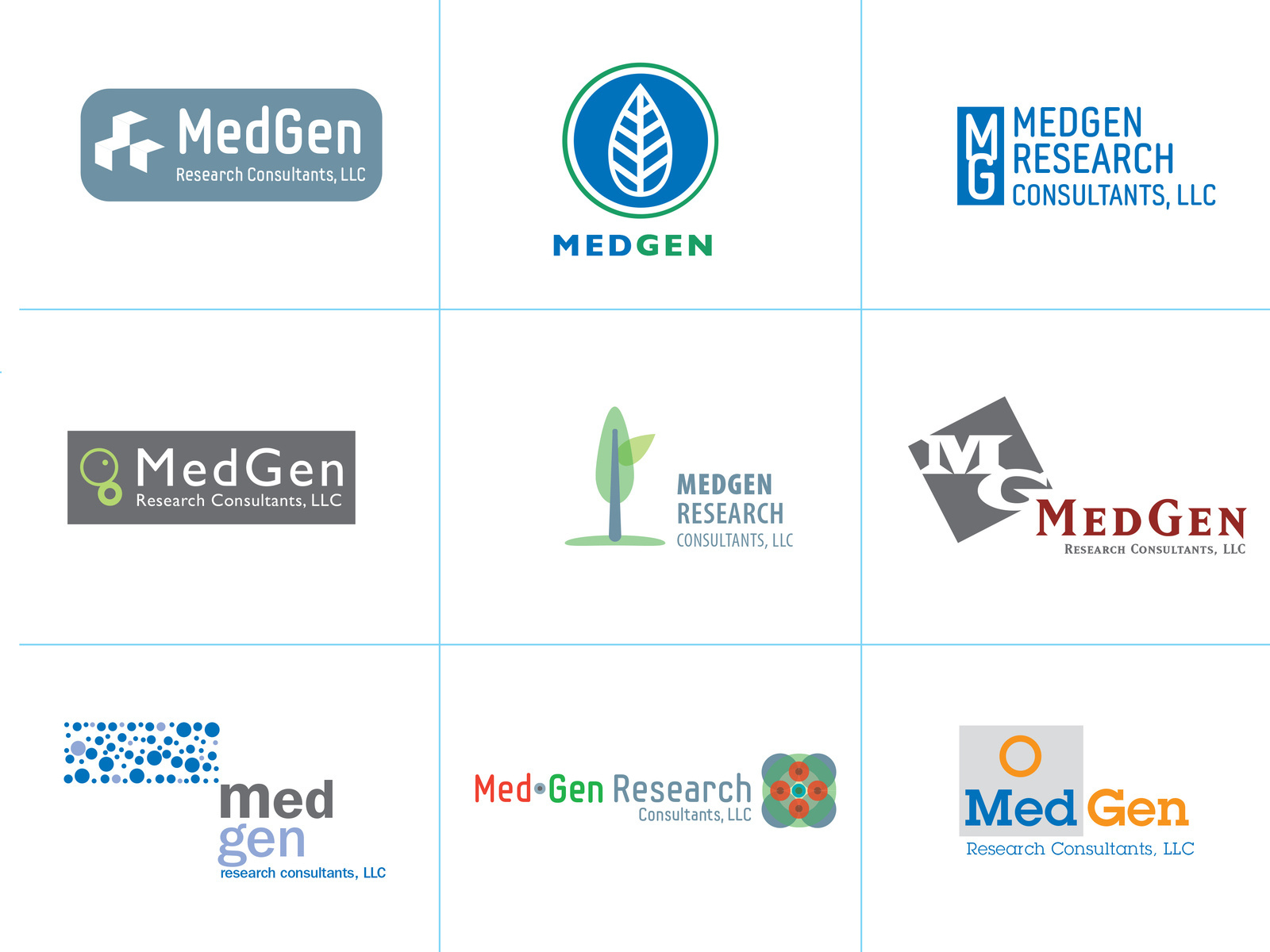 MEDGEN logo thumbnails by Kevin McCaul on Dribbble