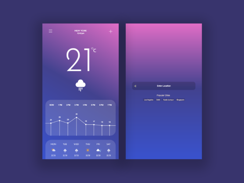 Weather App Ui Design by Asif Rahman on Dribbble