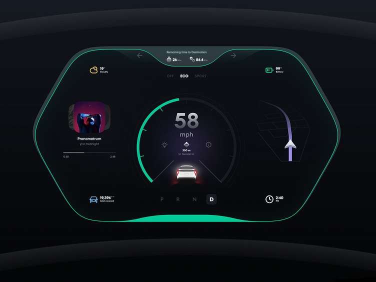 Car Main Display UI Concept by Nicholas Ergemla for Awsmd on Dribbble-花瓣网