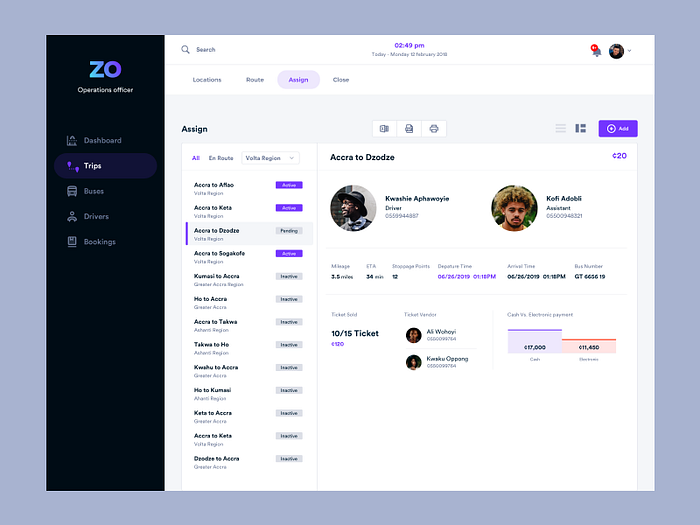 Bus Management System by Ahiakpote Ruben on Dribbble