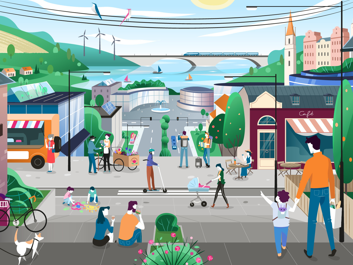 City life by BluBlu Studios on Dribbble