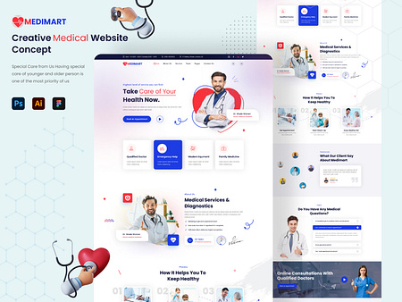 Browse thousands of Medical Web images for design inspiration | Dribbble