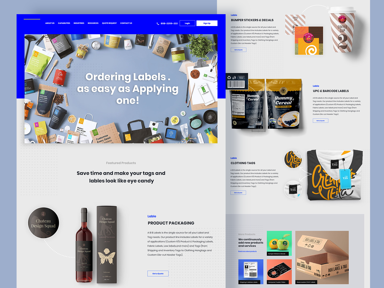 Website for Label Design And Printing by Shakil Ali on Dribbble
