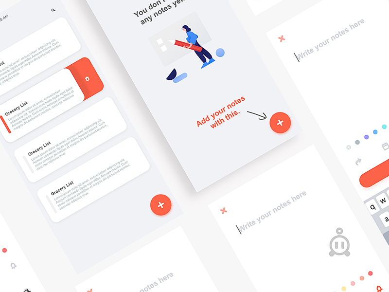 Note Taker UI Design by The Engineer's Projects on Dribbble
