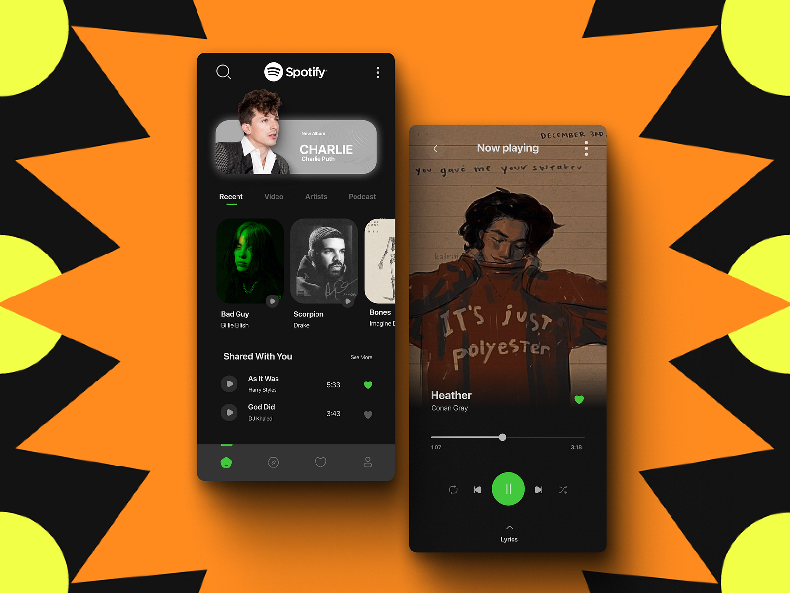 Spotify UI Redesign Community by FigmaUI4Free on Dribbble