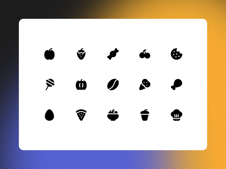 Delightful Food Filled Icons by Iconstica by Iconstica - Icon Library ...