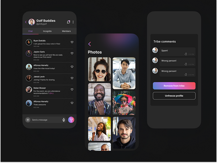 TRIBES APP - SOCIAL COMMUNITY APP DESIGN - UI UX DESIGN FOR APP by ...
