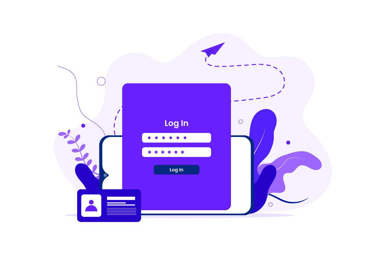 Log in page illustration by Md G R Pias on Dribbble