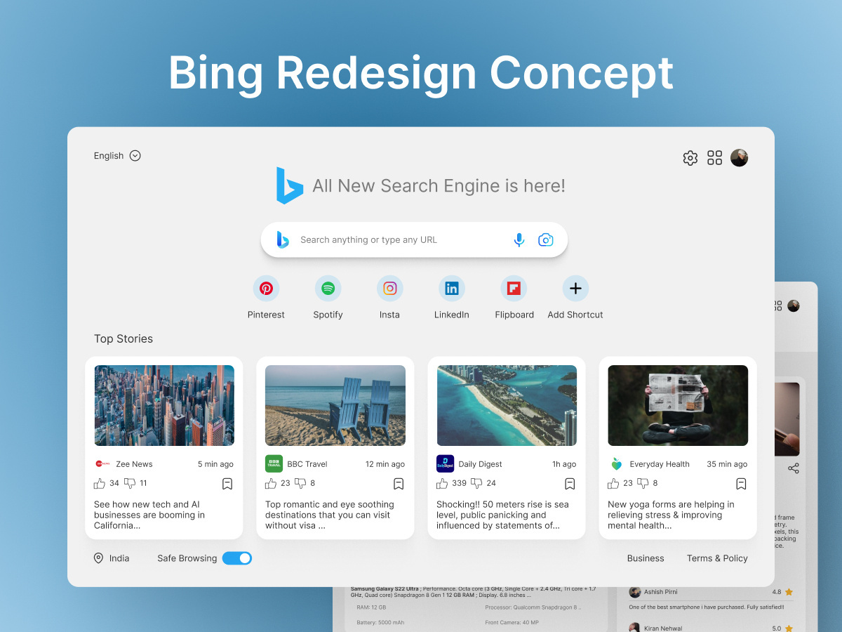 Bing Redesign Concept by Aish Haruray on Dribbble