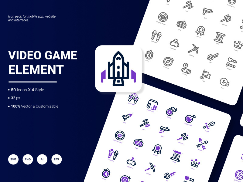 Video Game Element Icon Pack by Yogi Aprelliyanto on Dribbble