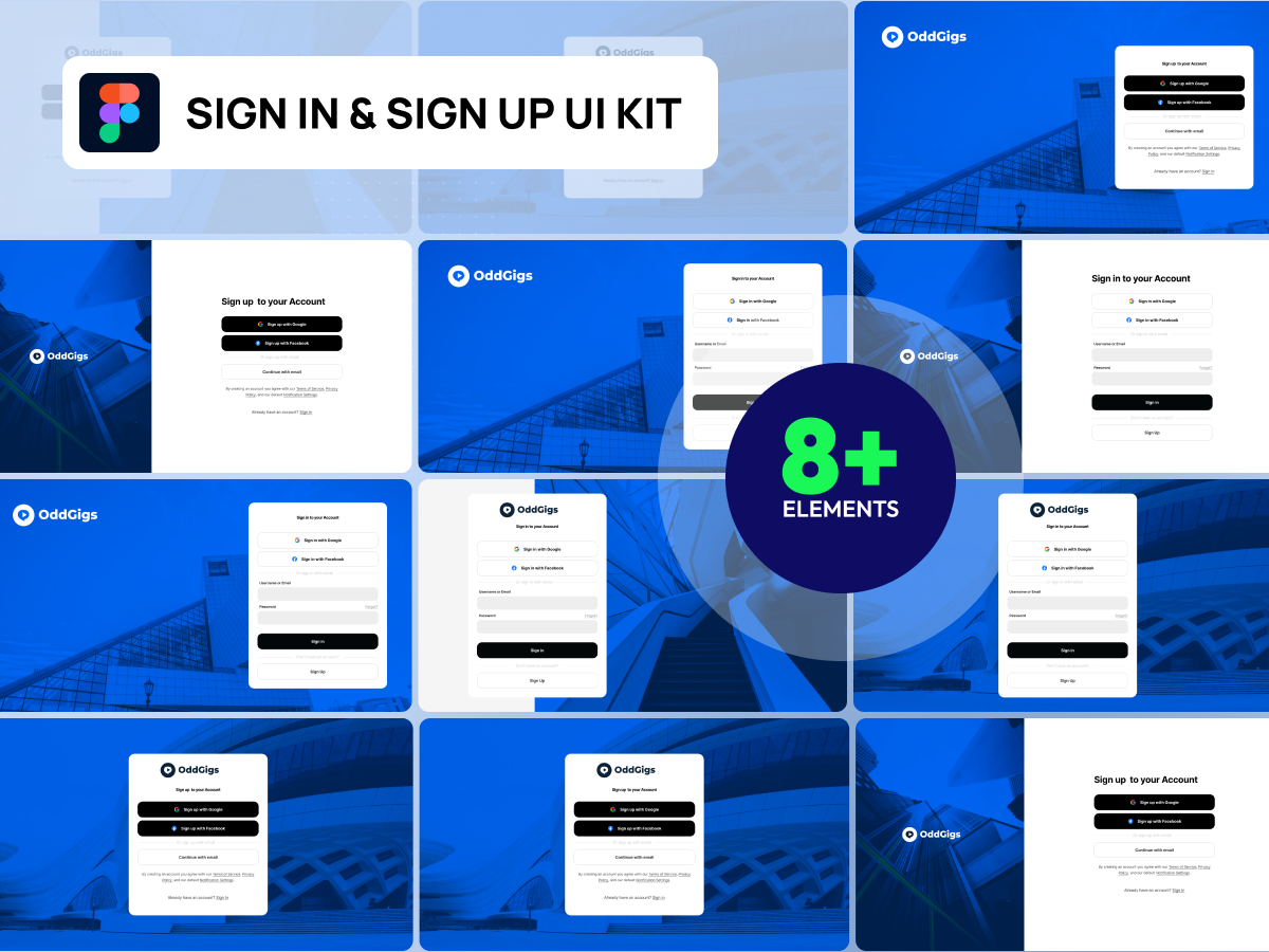 Sign In & Sign Up UI Kit for Figma by Themesmile on Dribbble