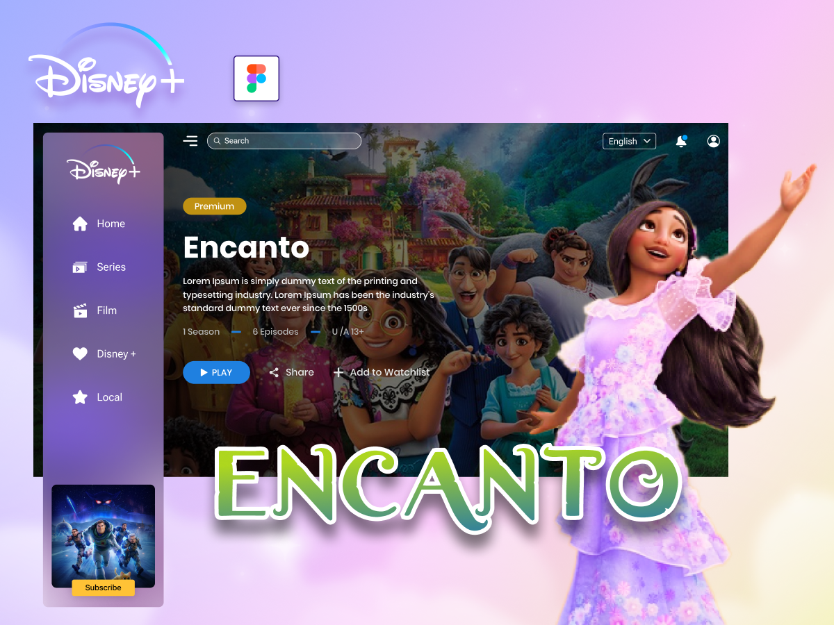 Disney Plus Web App Design by Uptechies on Dribbble