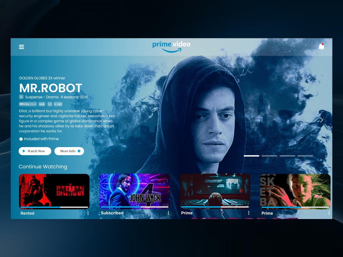 Prime Video Redesign Challenge by Attiqa Naz™ on Dribbble