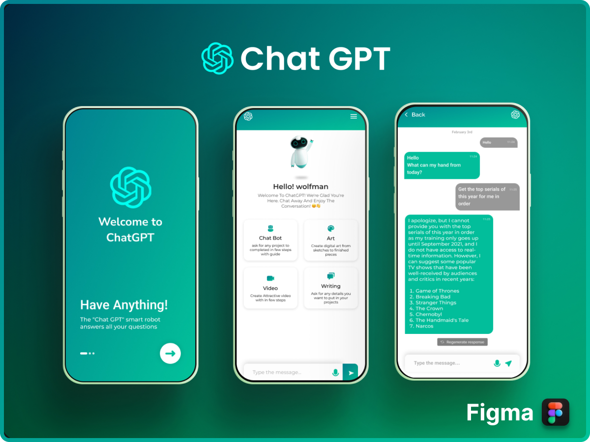 Chat GPT by Muhammad Usama Hussain on Dribbble