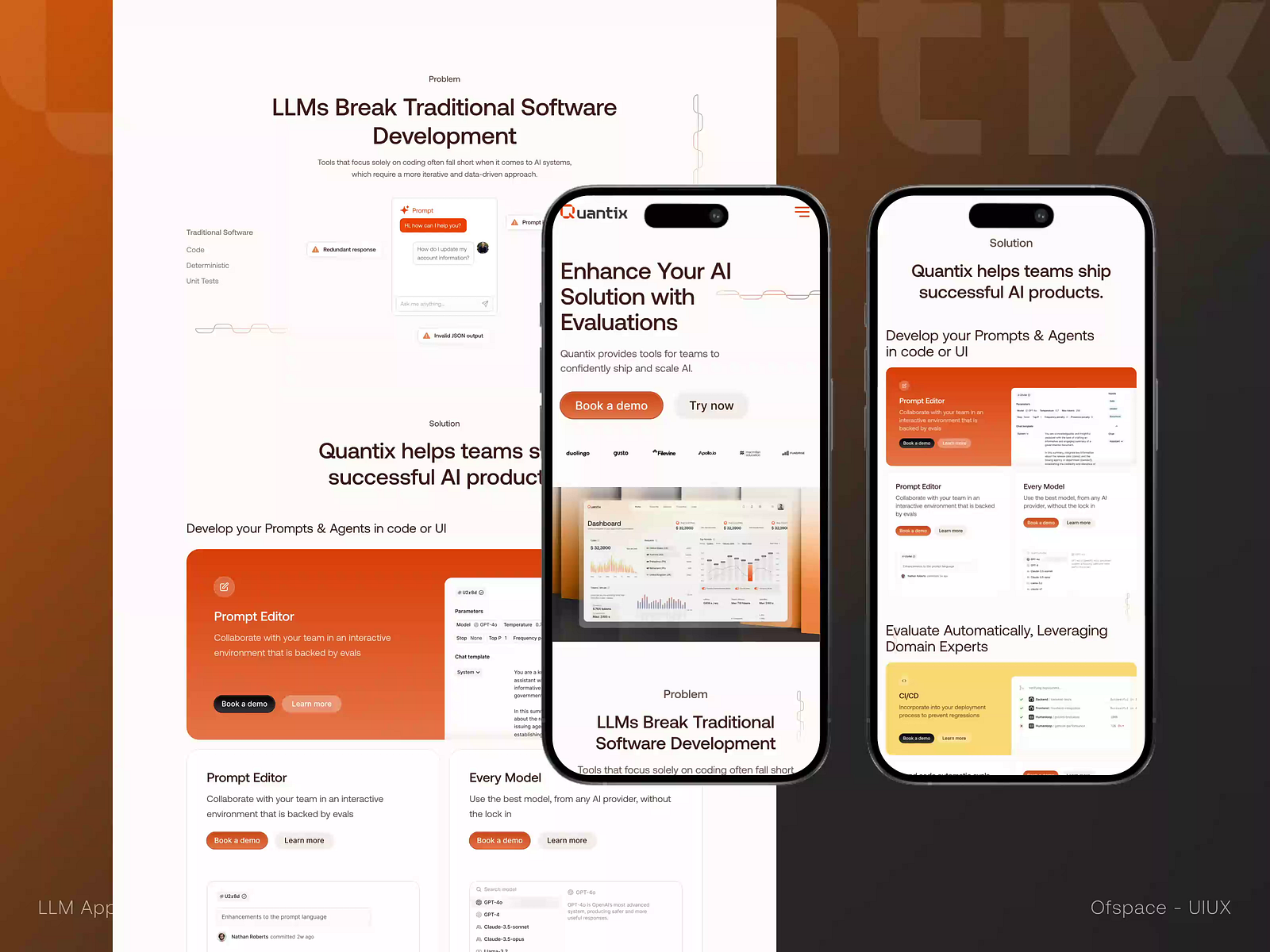 Quantix - AI Agent LLM Website for SaaS by Ofspace UX/UI on Dribbble