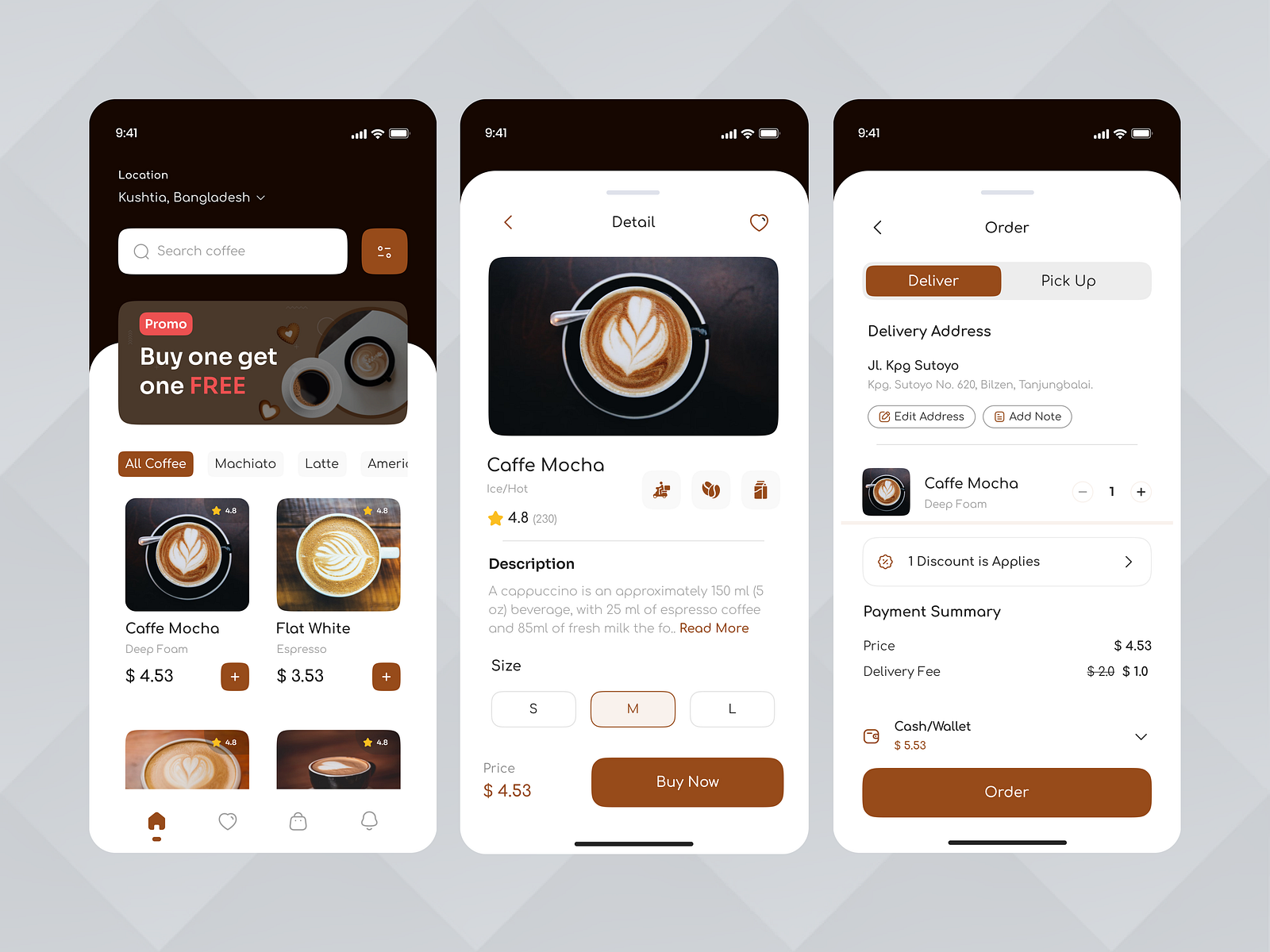 Coffee Shop - App Design by Jannatul Ferdous on Dribbble