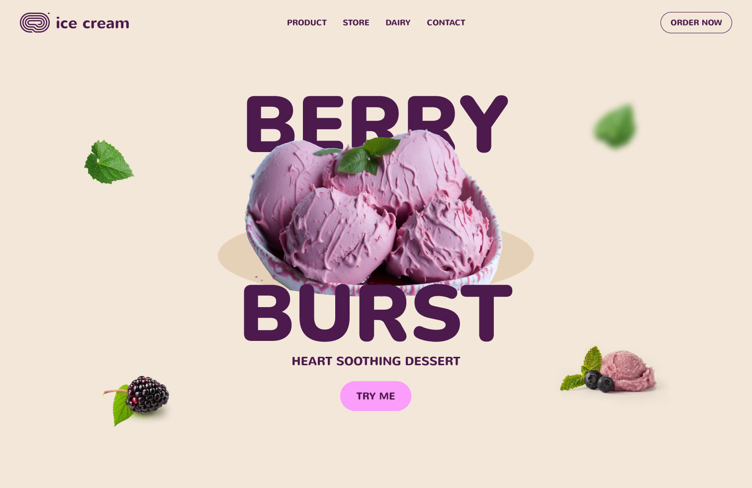 Ice Cream Shop Website Design by Md. Shamsul Alam on Dribbble