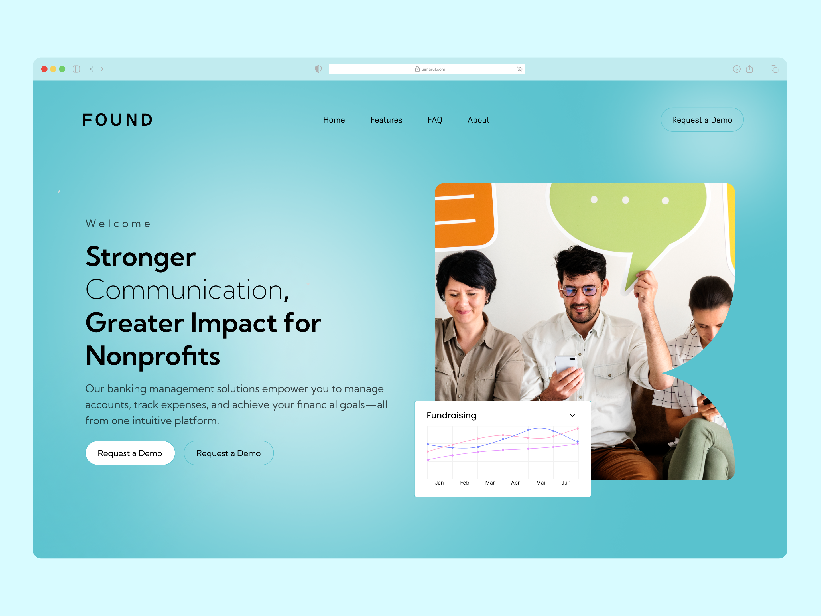 FOUND - Donation Landing Page by Maruf Hassan🔥 on Dribbble
