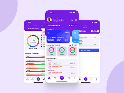 Modern and Simple Budget App UI by Ermiyas Tilahun on Dribbble