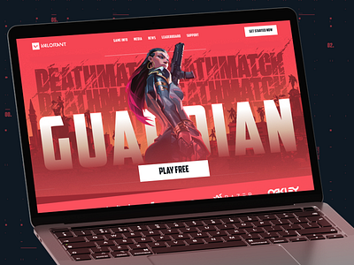 Valorant Game Landing Page Design by Noman for Design Monks LLC on Dribbble