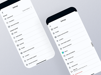 Setting Screen Mobile App Ui by UI Ants on Dribbble