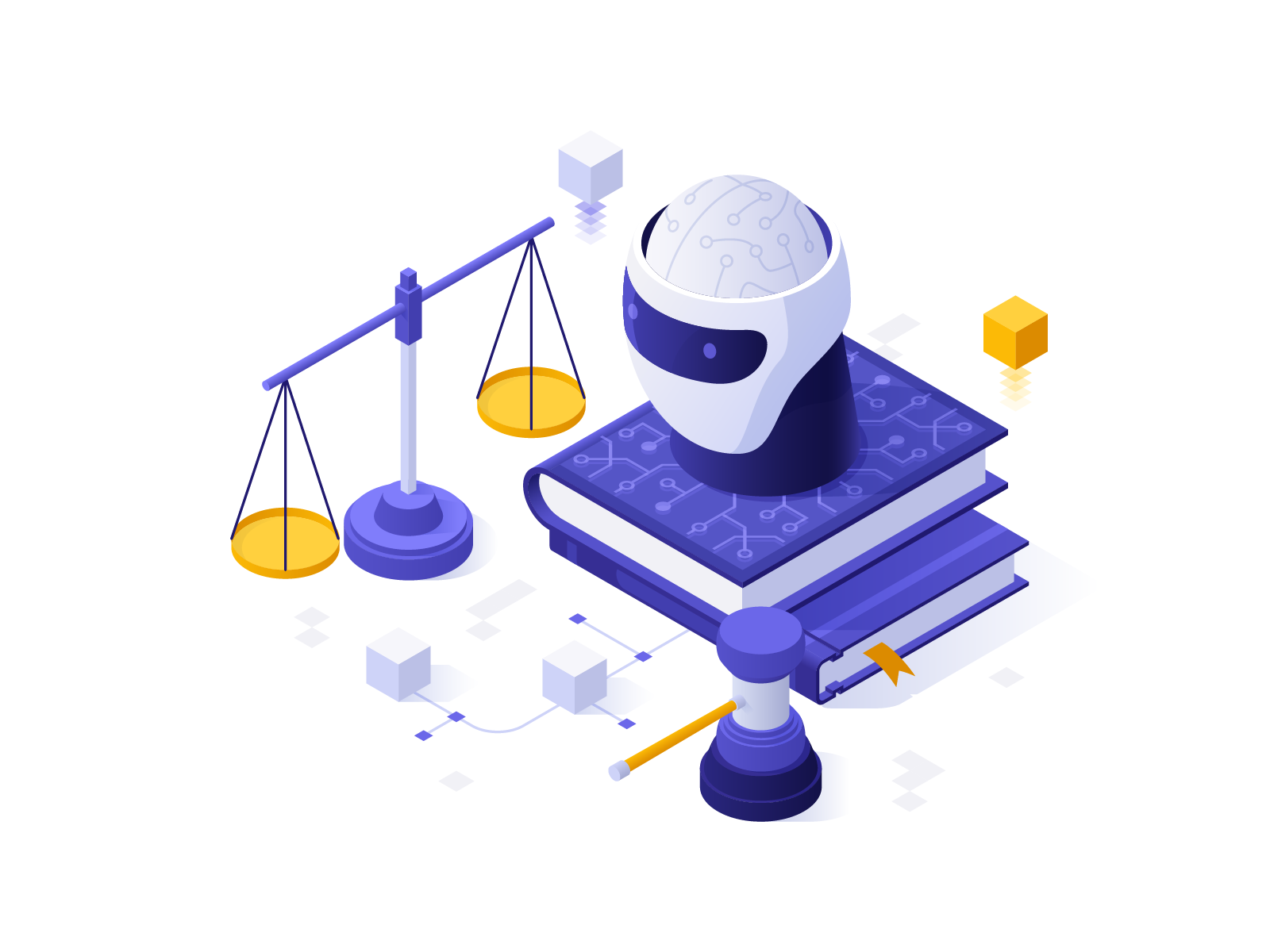 AI Regulations Isometric Illustration by Andrew_Kras on Dribbble