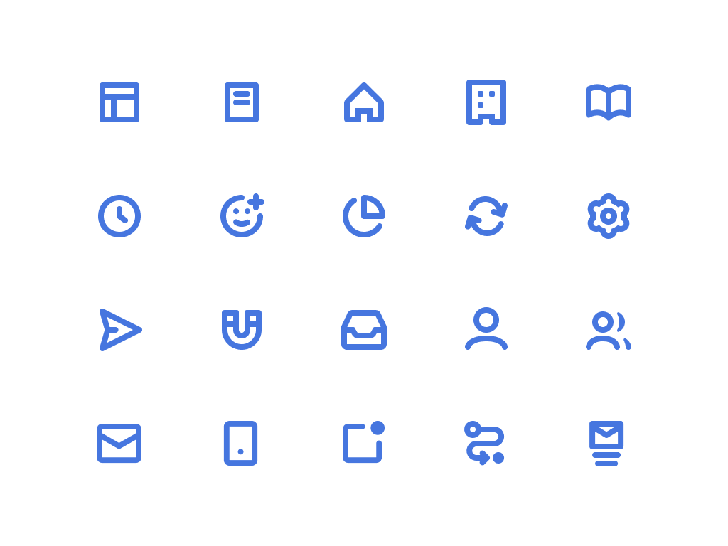 Ortto 16px icons by Morgan Carter for Ortto on Dribbble