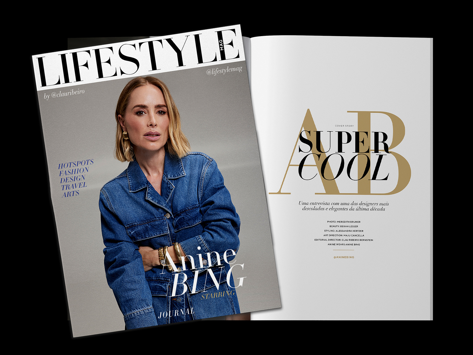 Lifestyle Mag ft. Anine Bing | Magazine Design by Bruna Faccin on Dribbble
