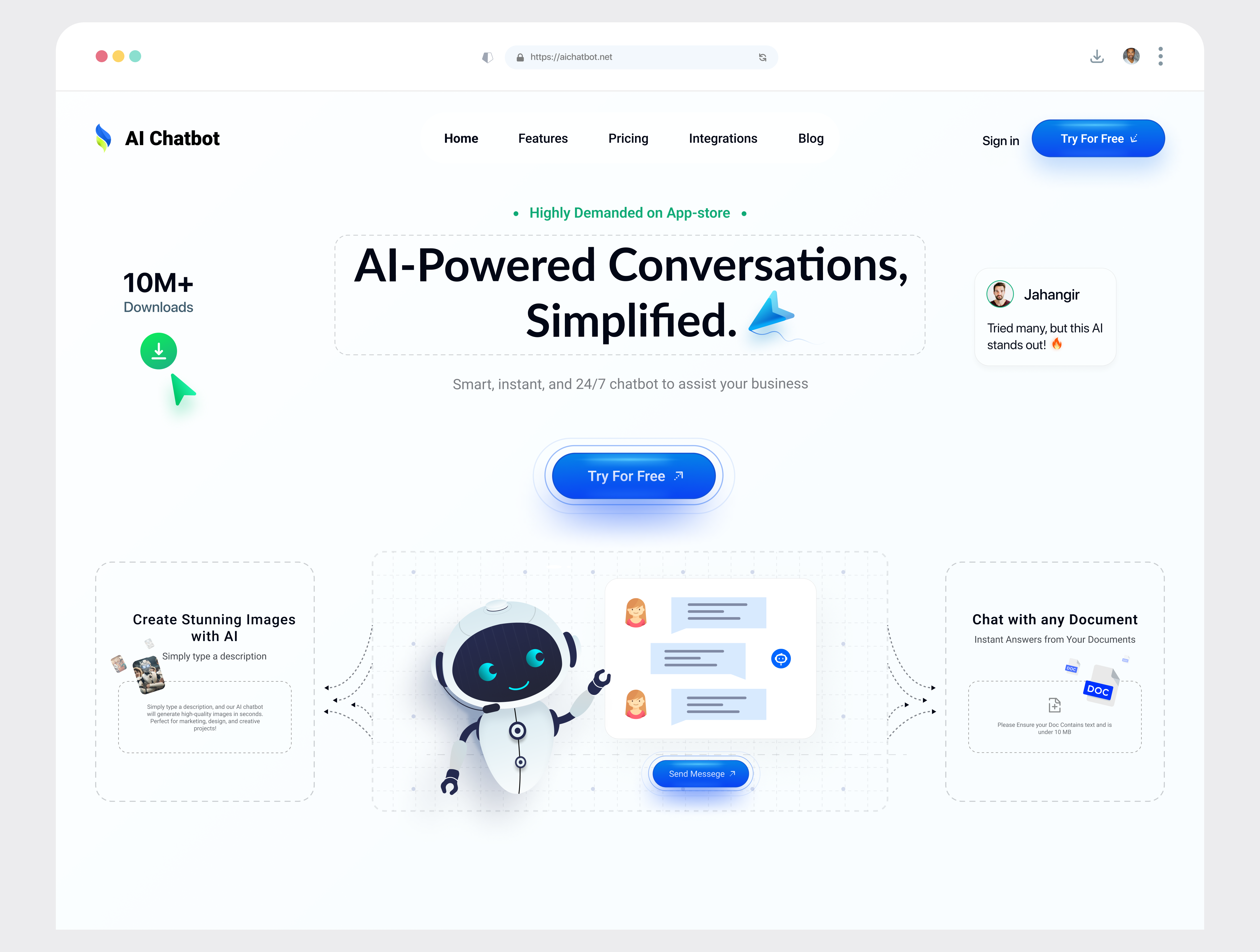 AI Chatbot Landing Page – Modern UI/UX Designer by Jahangir Hussain on ...