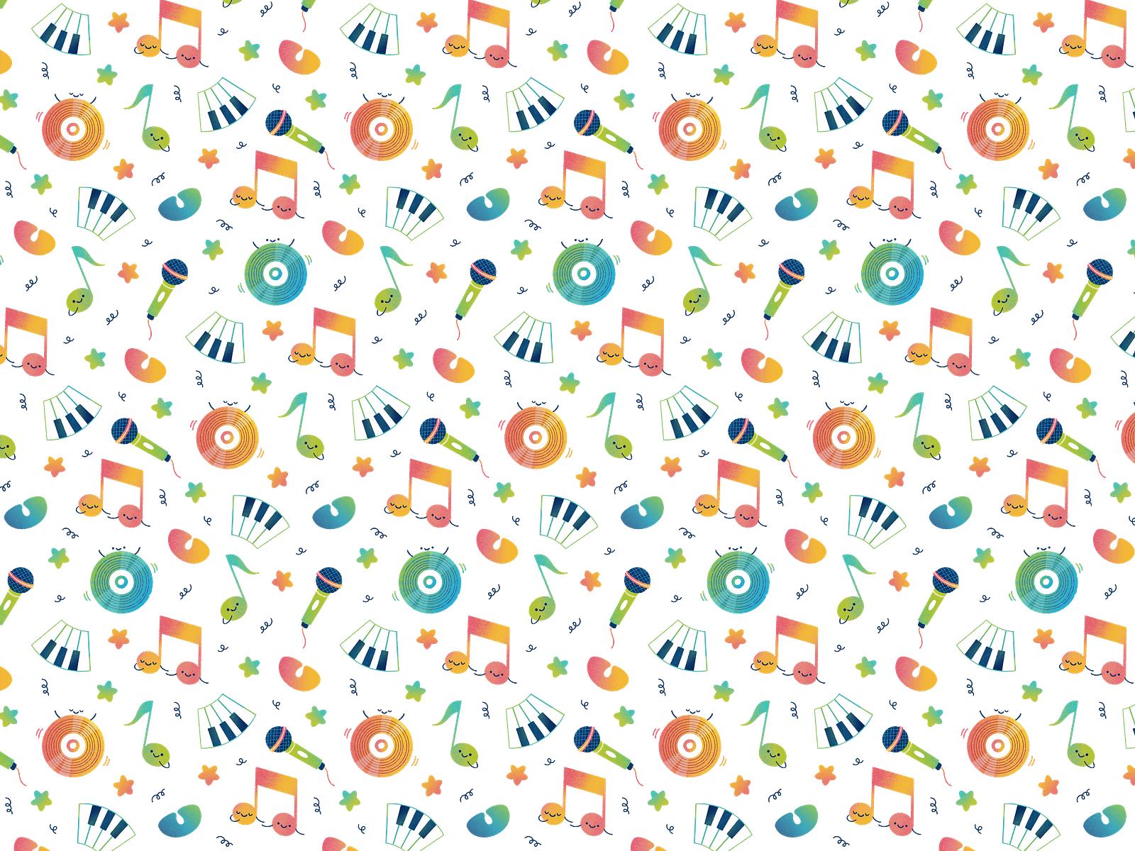 Musical pattern for kids by Monia Dodaro on Dribbble