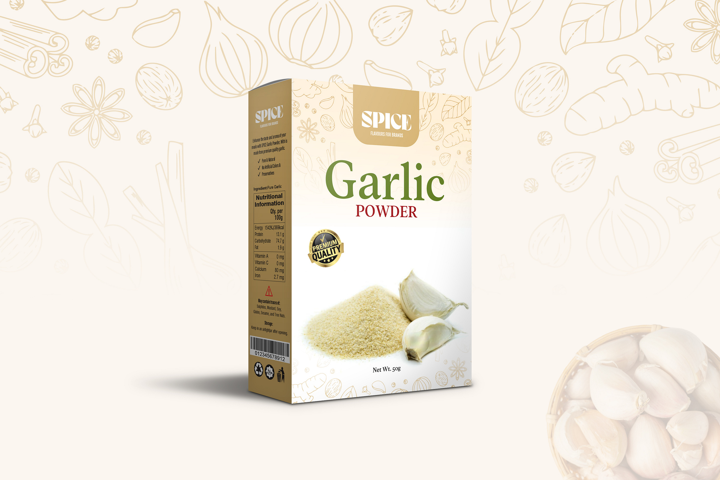 Garlic Powder Packaging Design by Haris Mukhtar on Dribbble