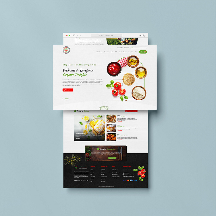 Green Natural Organic Food Website Design by WebRego on Dribbble