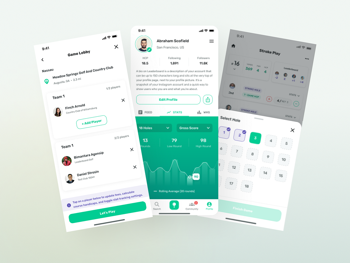 Leaderboard - Game Lobby, Profile, and Hole Section by Agensip UI UX ...
