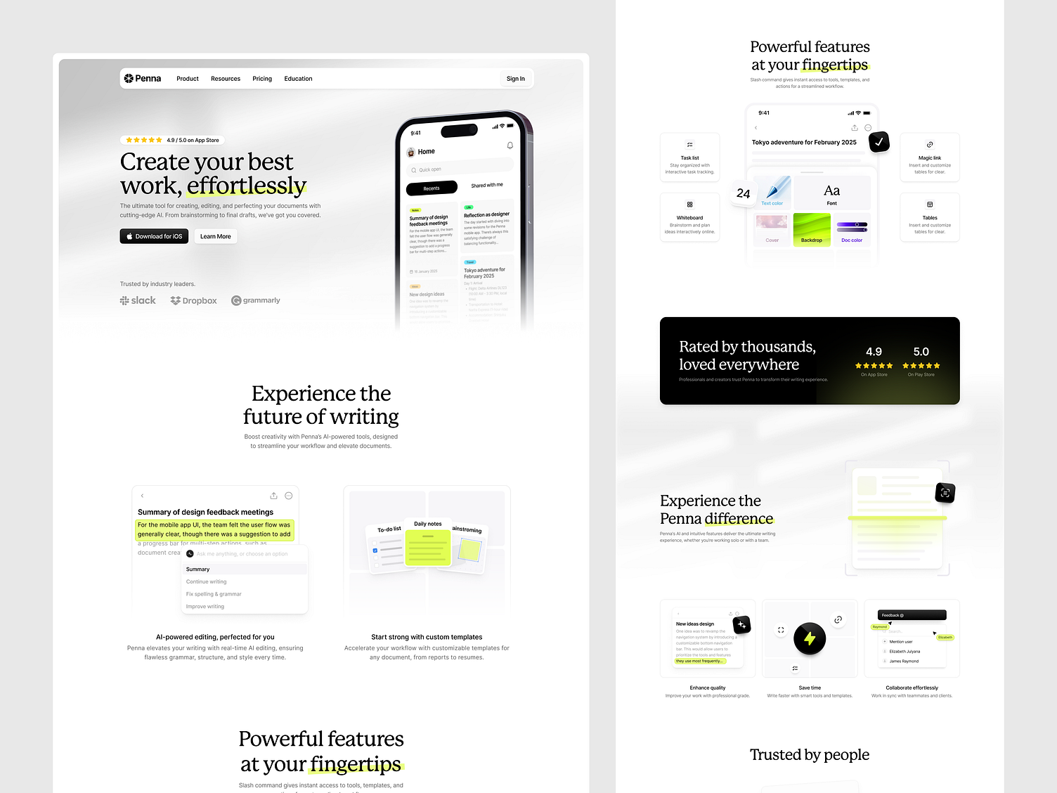 Penna - Landing Page by Morva Work for Morva Labs on Dribbble
